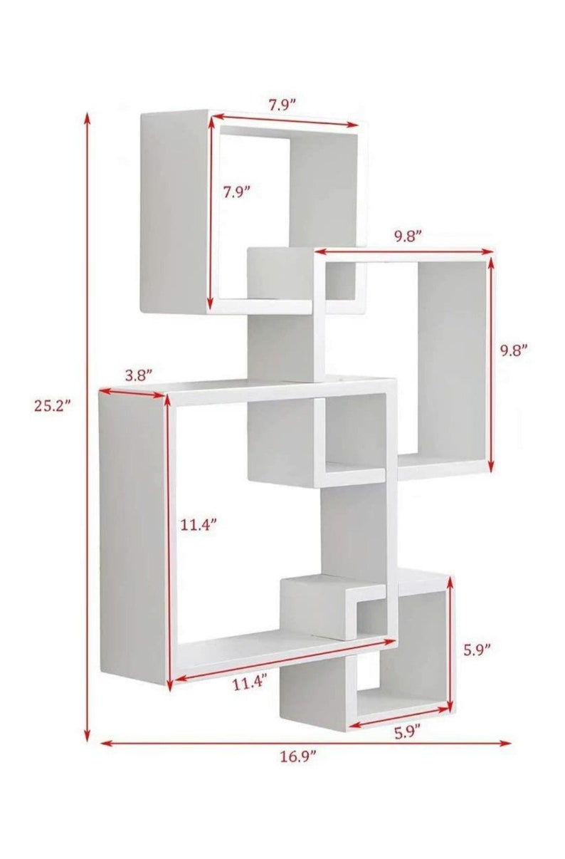 Modern Intersecting Wall Shelf/ Home Wall Decor Set of 4 in | Etsy