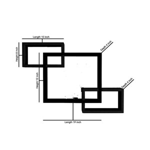 Wooden Wall Shelf set of 3 Intersecting Wall Shelves/book Shelf ...