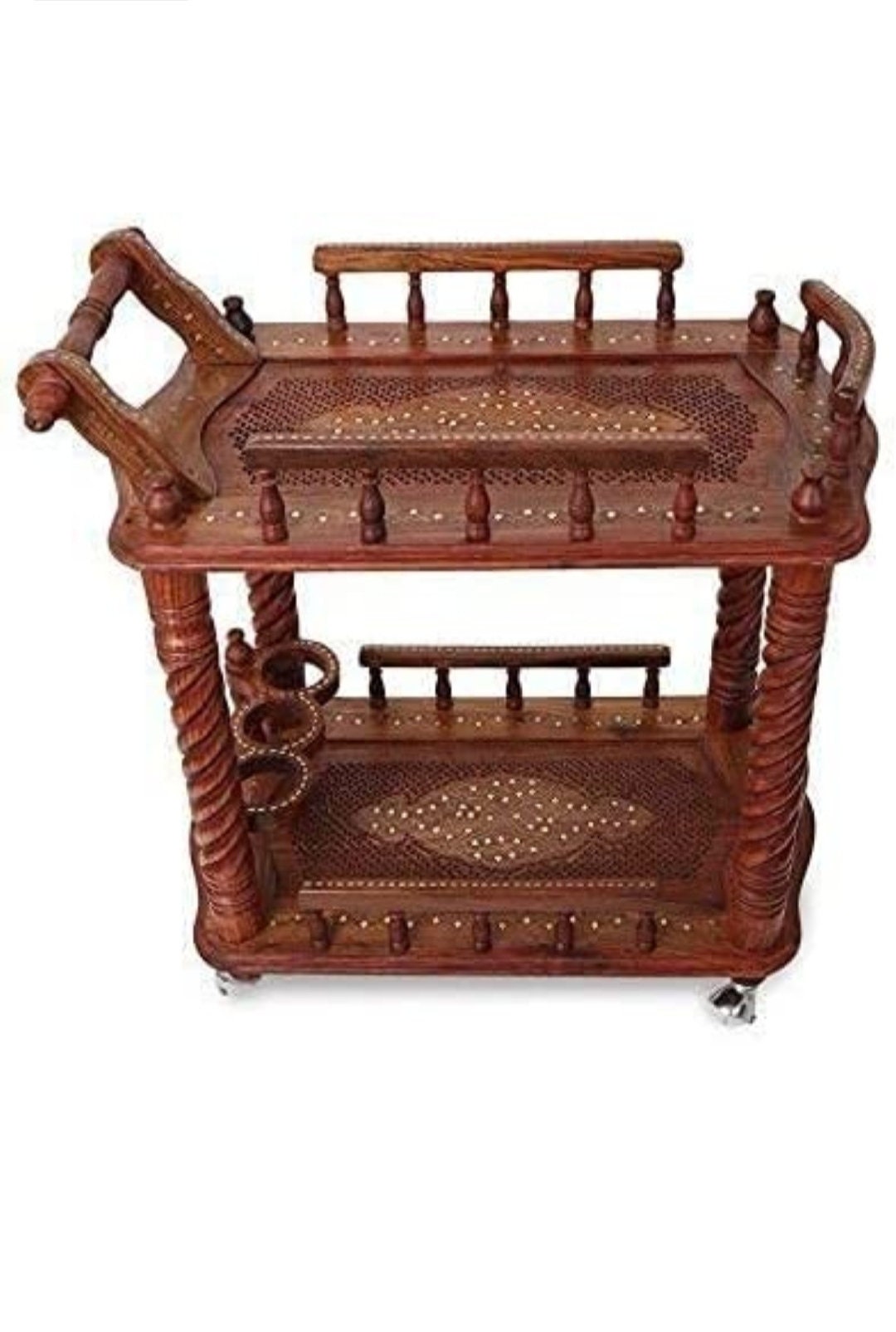 Service Trolley With Brass Handwork/ Food Serving Trolley/ - Etsy