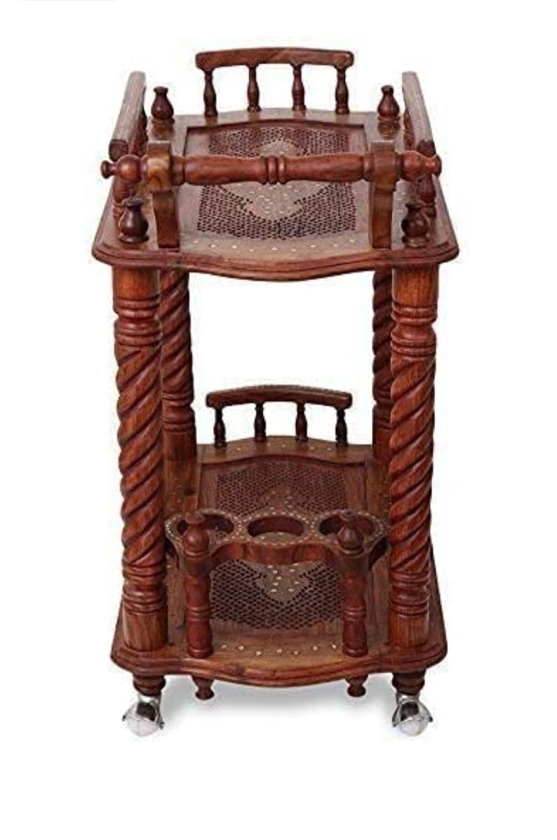 Service Trolley With Brass Handwork/ Food Serving Trolley/ - Etsy