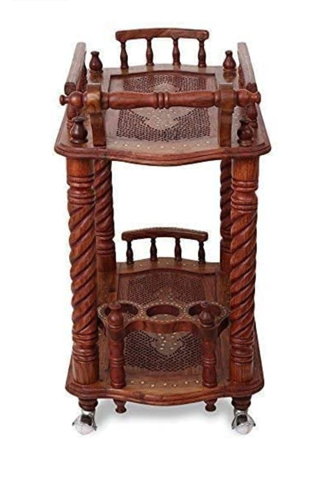 Service Trolley With Brass Handwork/ Food Serving Trolley/ - Etsy