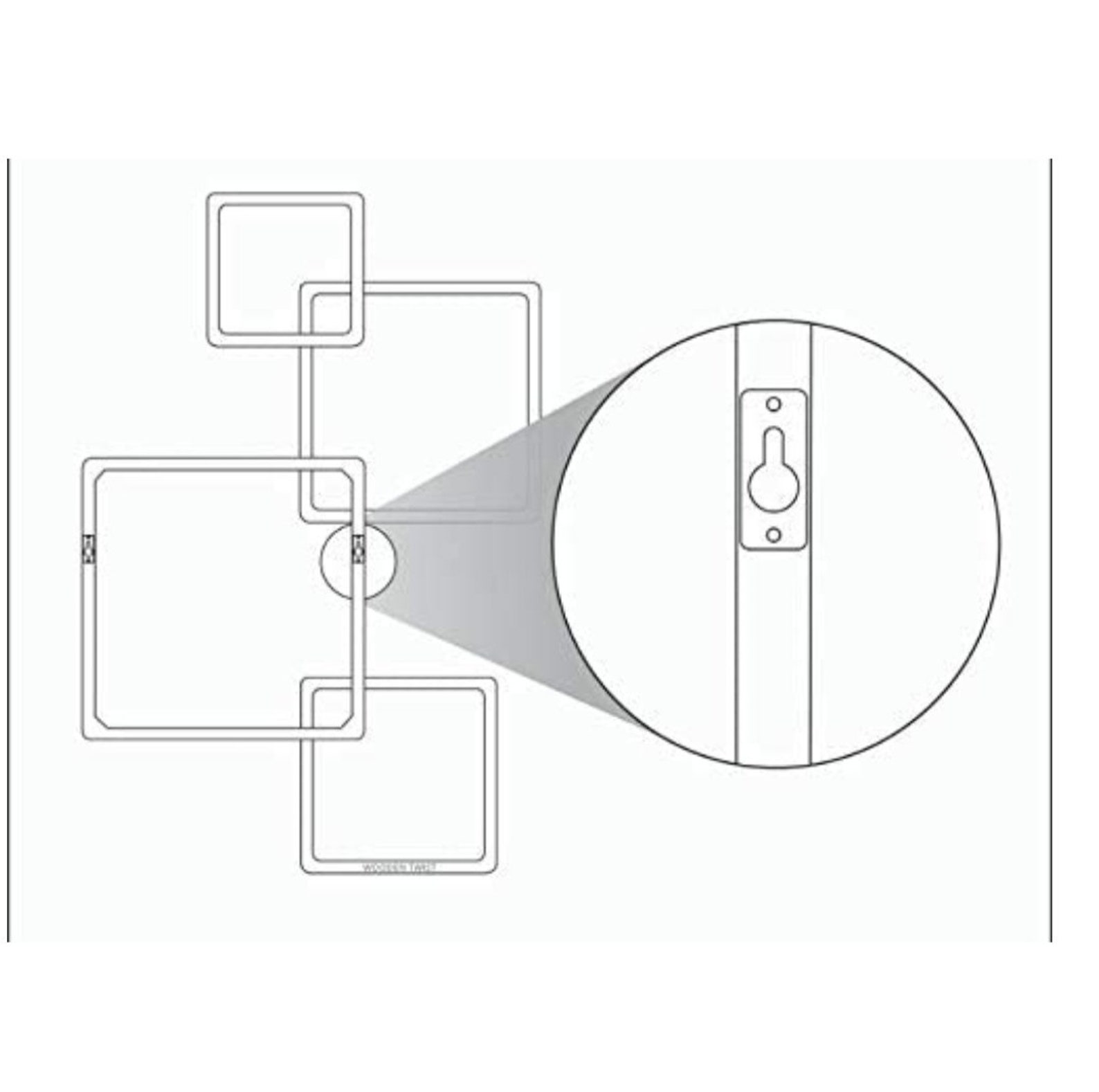 Modern Intersecting Wall Shelf/ Home Wall Decor Set of 8 Red - Etsy