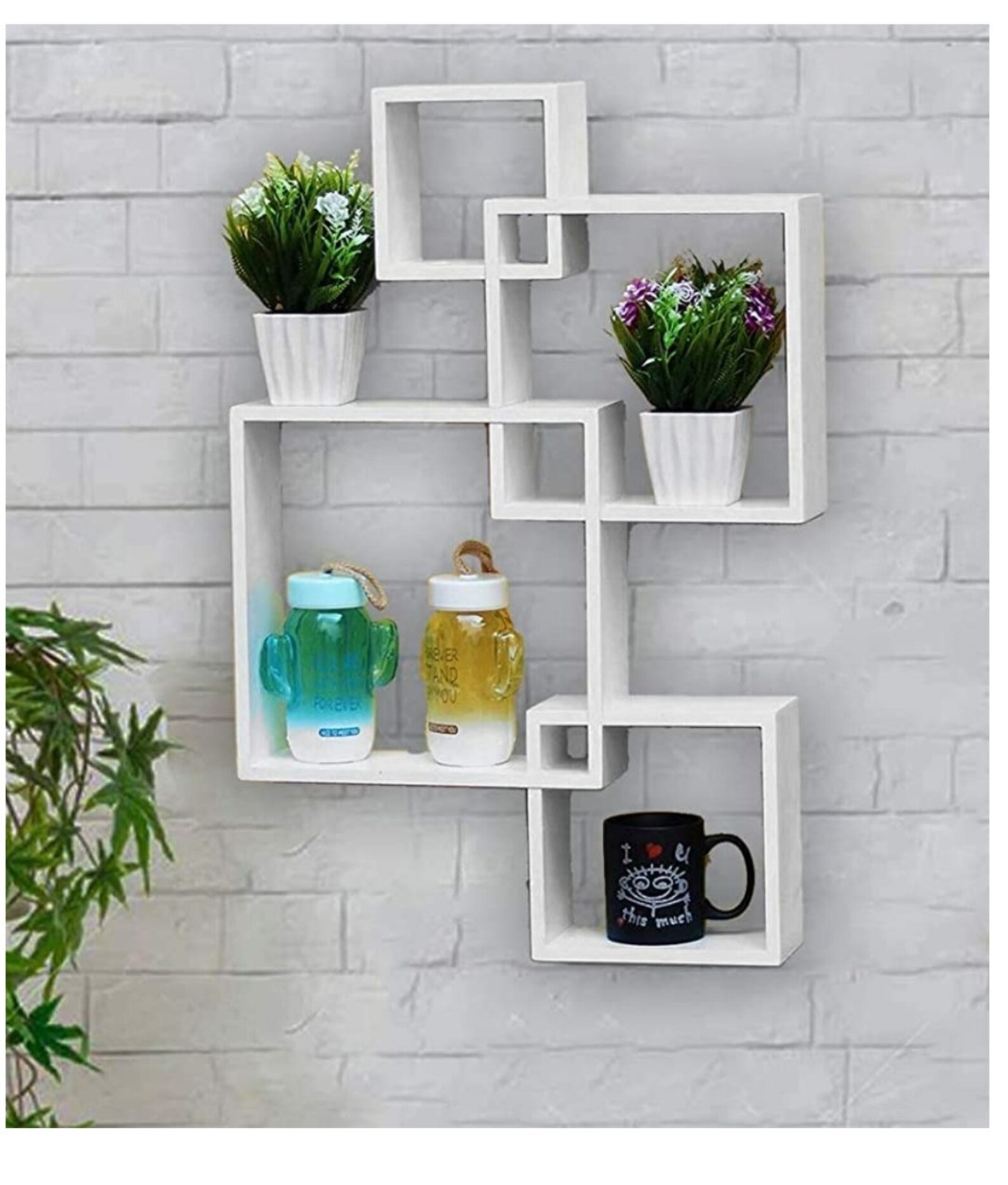 Modern Intersecting Wall Shelf/ Home Wall Decor Set of 4 in | Etsy