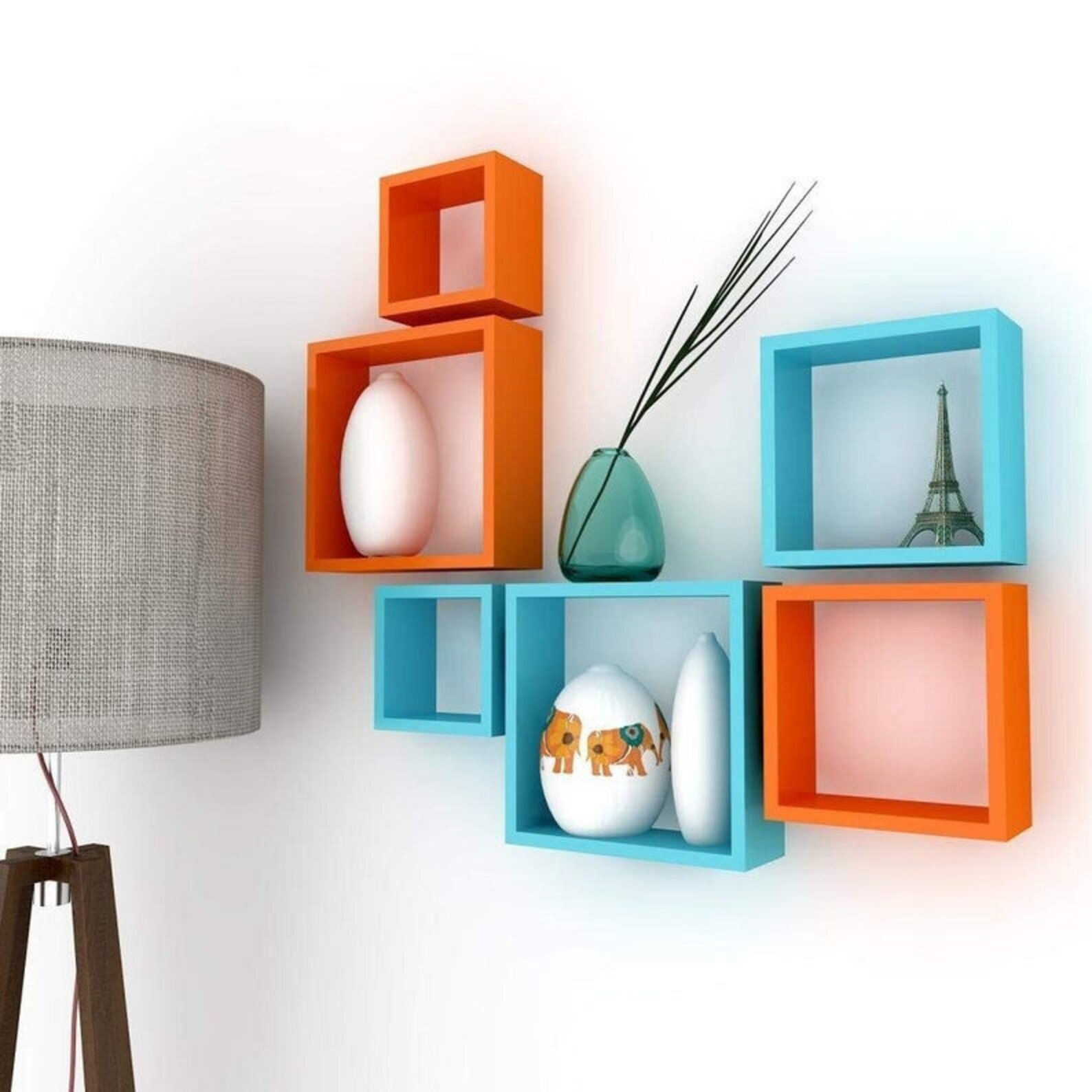 Wooden Square Walls Mounted Shelf Rack Decorative Wall Shelves - Etsy