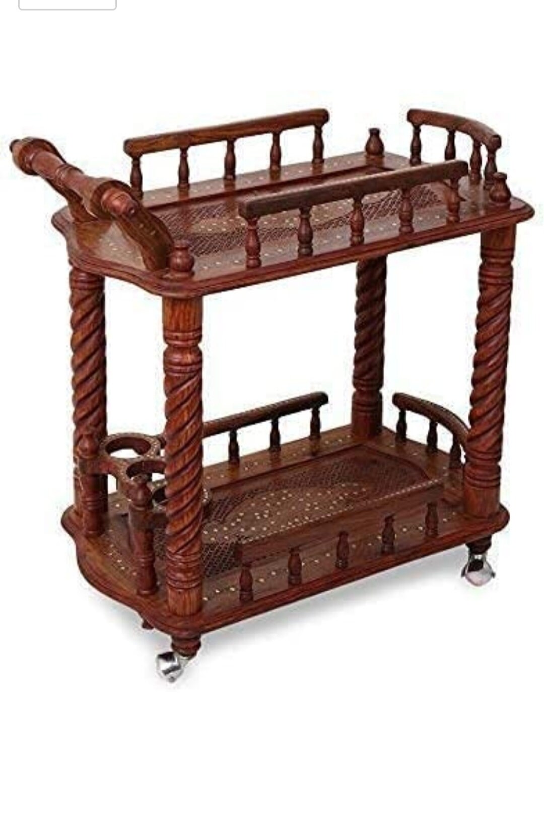 Service Trolley With Brass Handwork/ Food Serving Trolley/ - Etsy