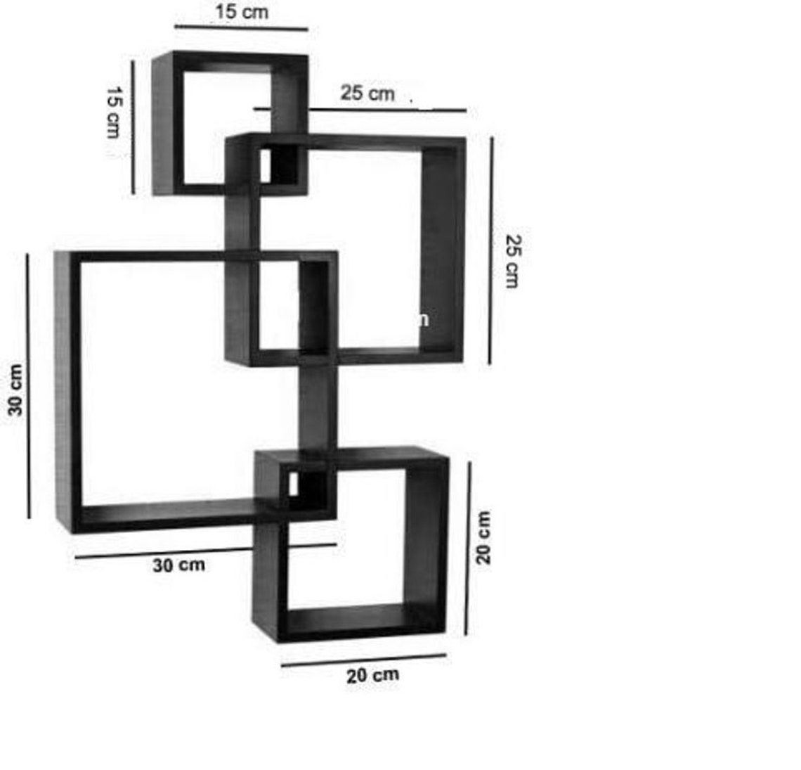 Modern Intersecting Wall Shelf/ Home Wall Decor Set of 8 Red | Etsy