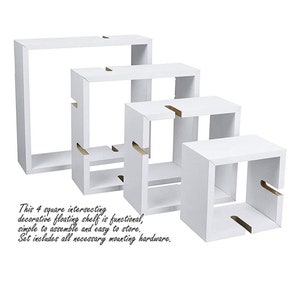 Modern Intersecting Wall Shelf/ Home Wall Decor Set of 8 Red - Etsy