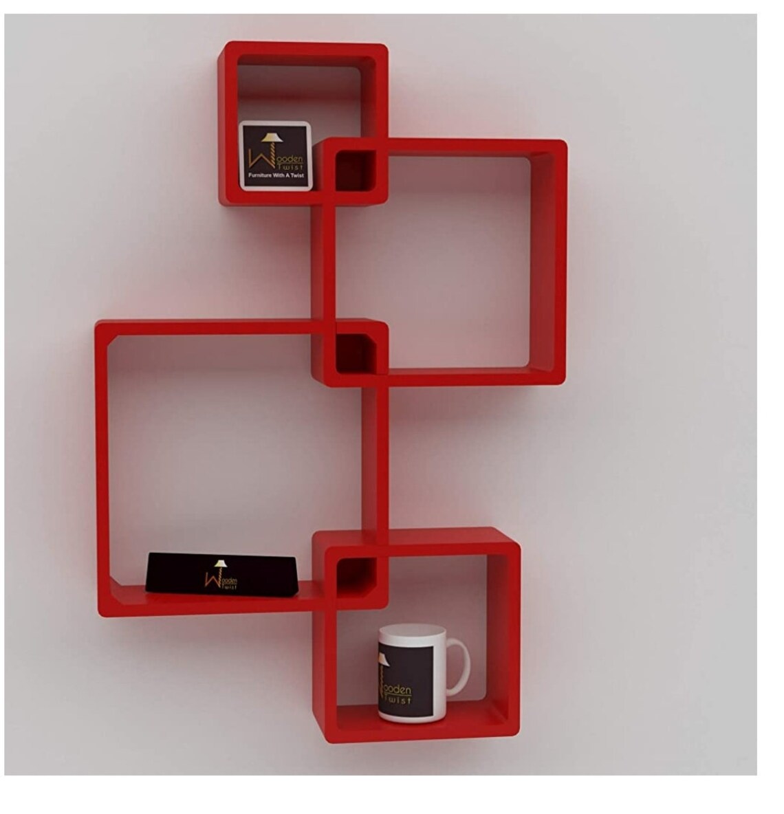 Modern Intersecting Wall Shelf/ Home Wall Decor Set of 4 in - Etsy