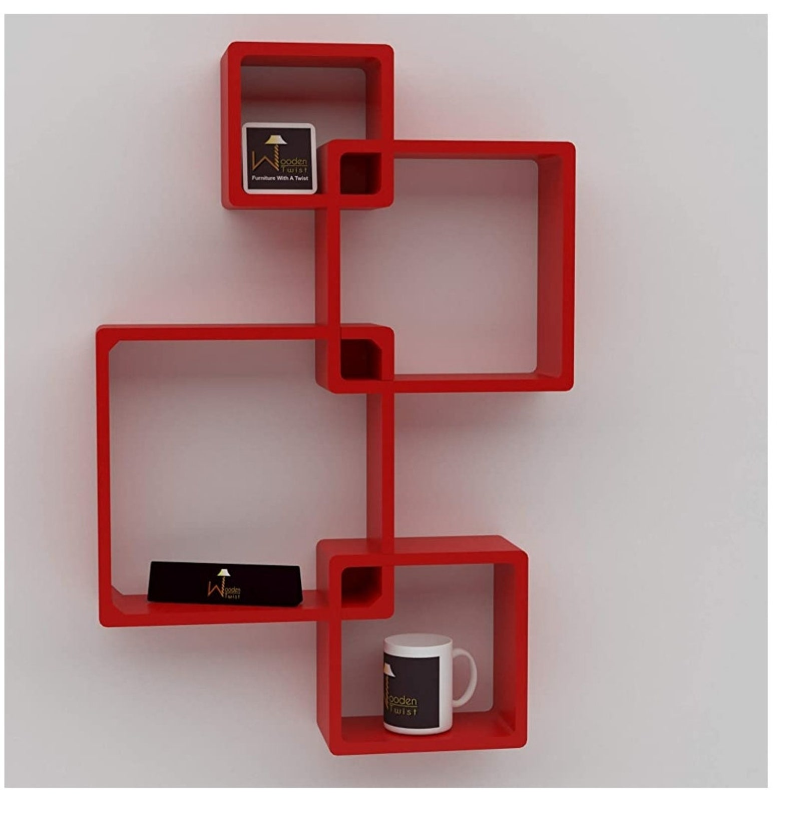 Modern Intersecting Wall Shelf/ Home Wall Decor Set of 4 in - Etsy