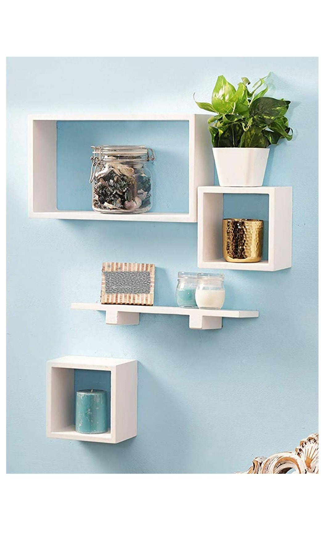 Wooden Wall Shelf set of 4 Display Storage Wall Shelves - Etsy