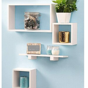 Wooden Wall Shelf set of 4 Display Storage Wall Shelves - Etsy