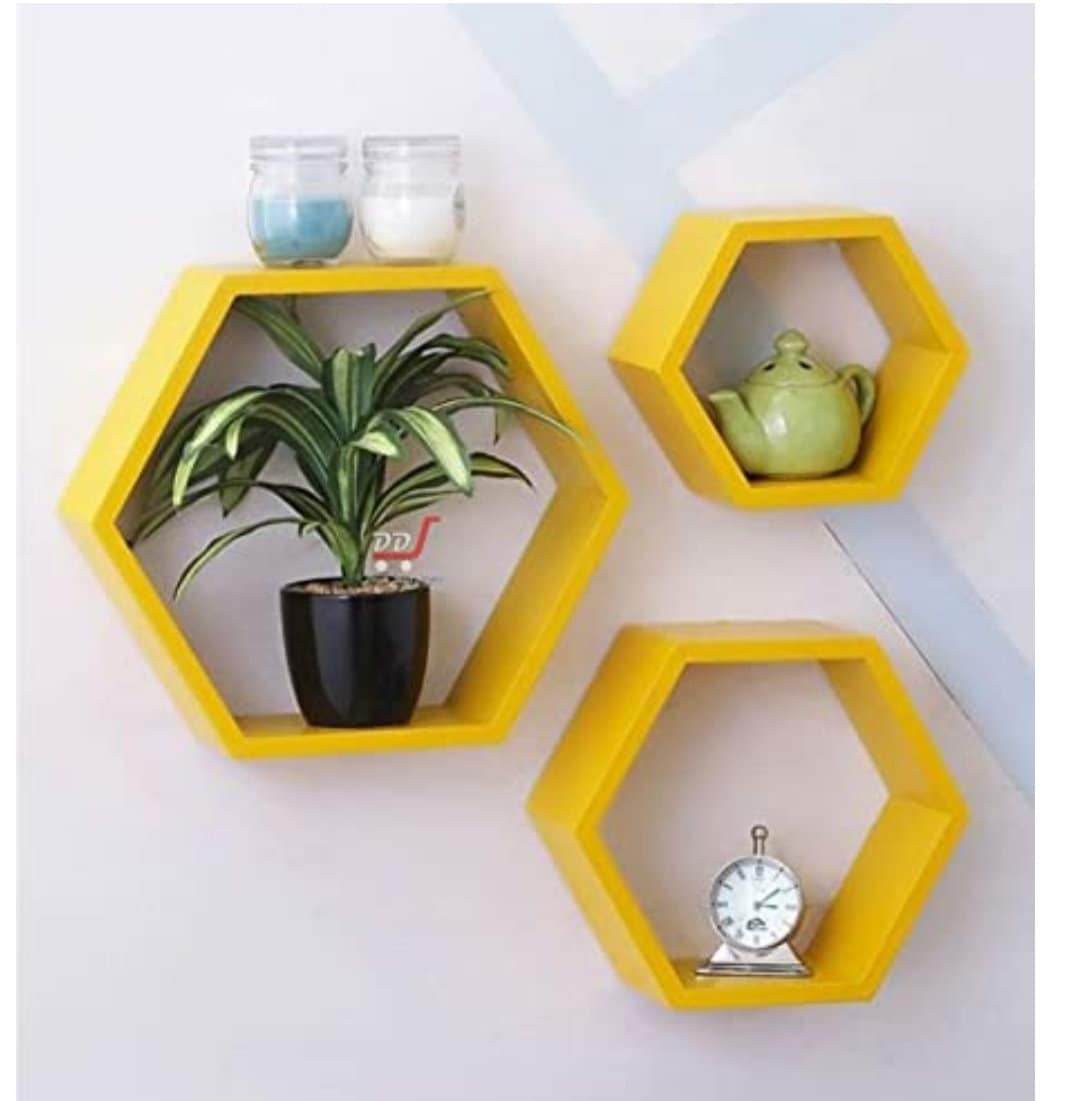 Hexagon Shelves Honeycomb Shelf Set of 3 Floating Hexagon - Etsy