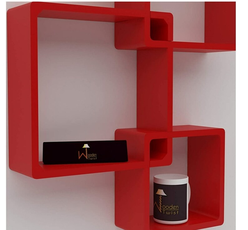 Modern Intersecting Wall Shelf/ Home Wall Decor Set of 4 in - Etsy