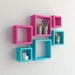 Wooden Square Walls Mounted Shelf Rack Decorative Wall Shelves for ...
