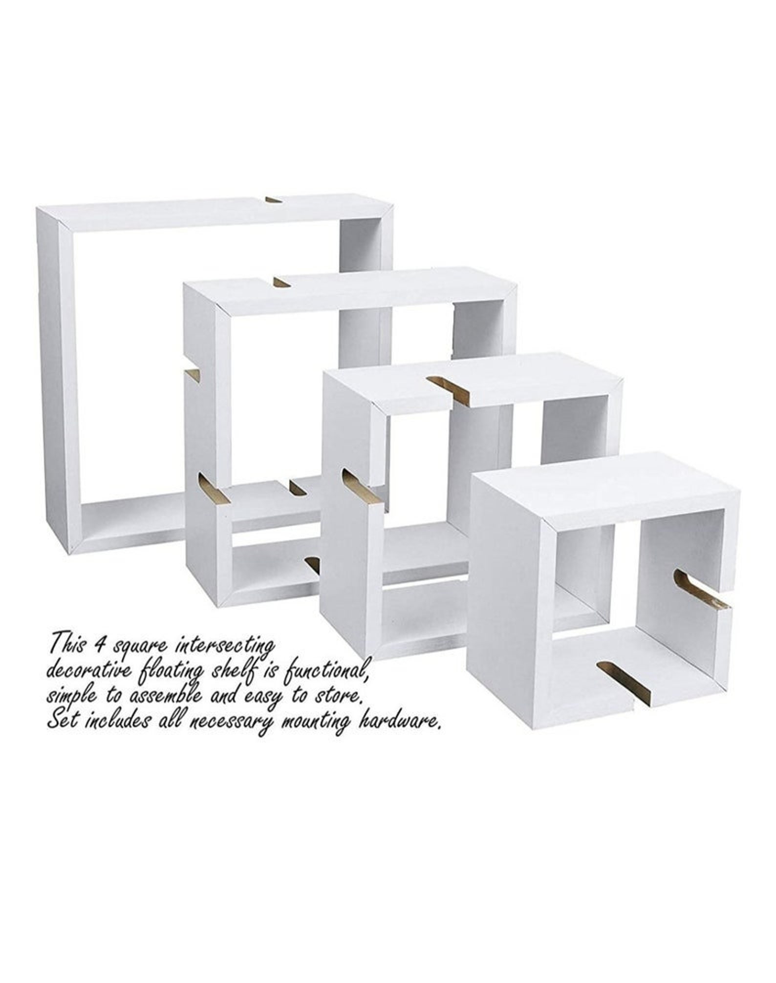Modern Intersecting Wall Shelf/ Home Wall Decor Set of 4 in - Etsy