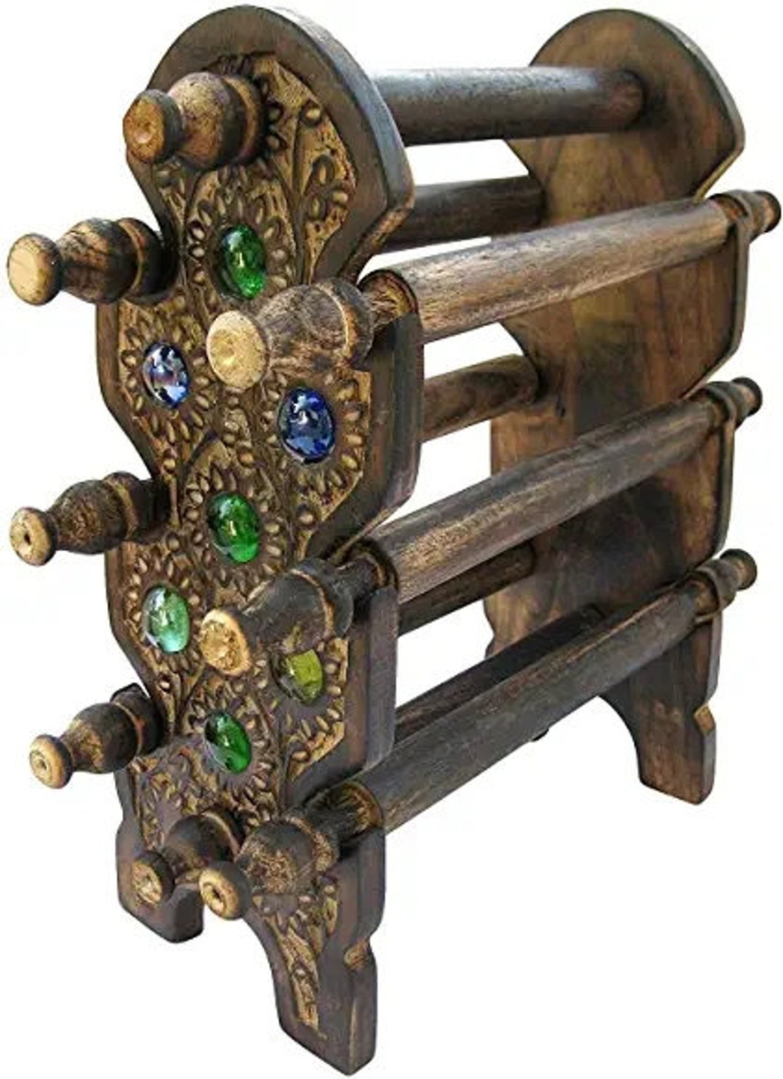 Handmade Wooden Bangles Stand With Carved Handwork - Etsy