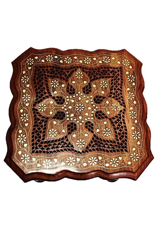 Handmade Wooden Folding Side Table/ Wooden Handwork Side | Etsy