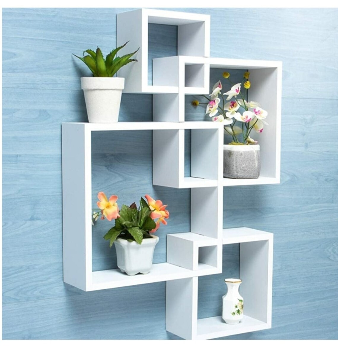 Modern Intersecting Wall Shelf/ Home Wall Decor Set of 4 in | Etsy