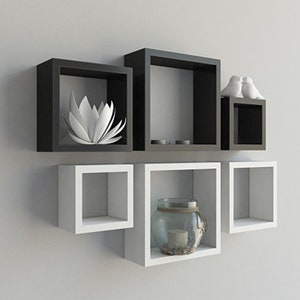 Wooden Square Walls Mounted Shelf Rack Decorative Wall Shelves - Etsy