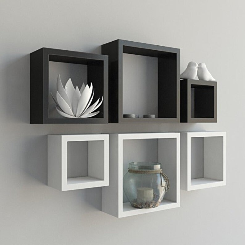 Wooden Square Walls Mounted Shelf Rack Decorative Wall Shelves - Etsy