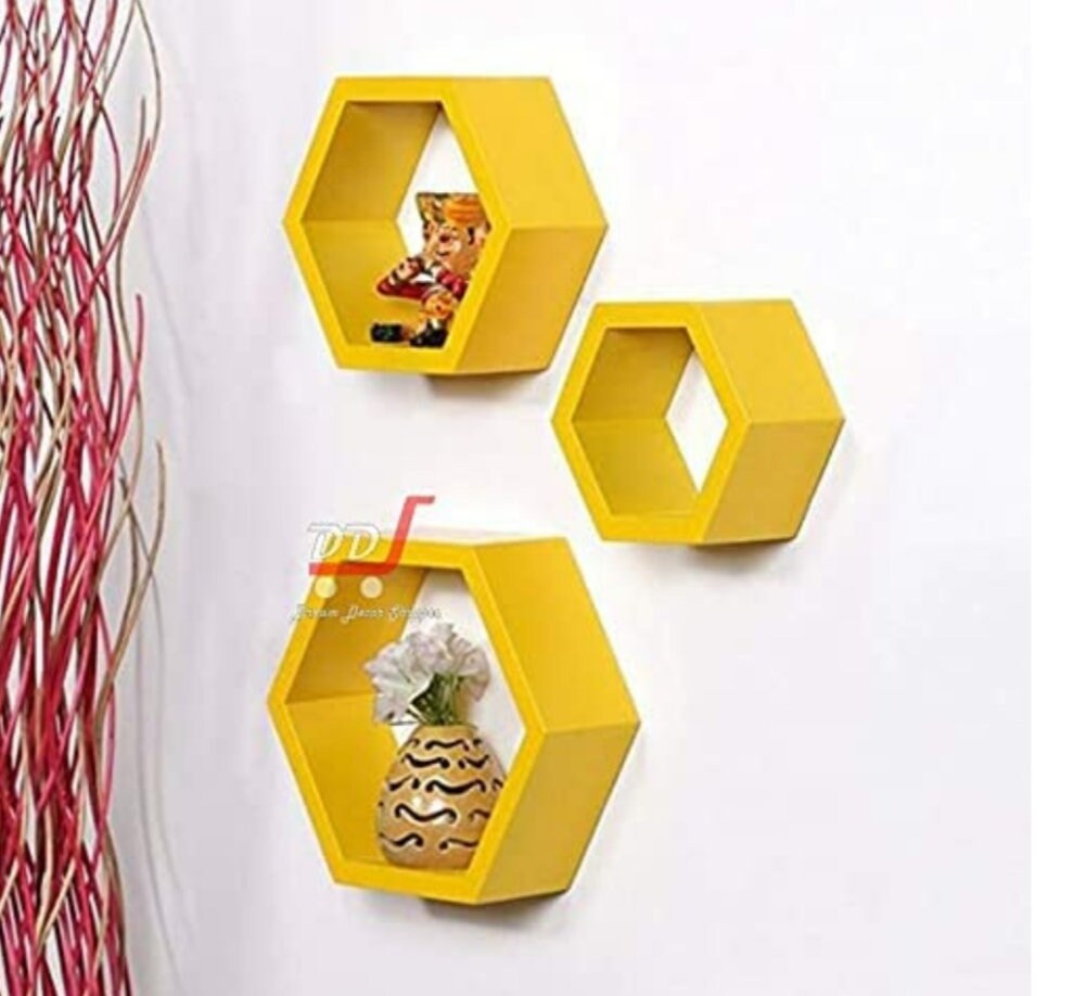 Hexagon Shelves Honeycomb Shelf Set of 3 Floating Hexagon - Etsy