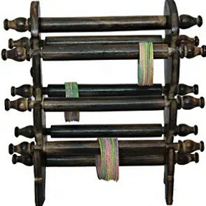 Handmade Wooden Bangles Stand With Carved Handwork 12/jewelry Stand ...