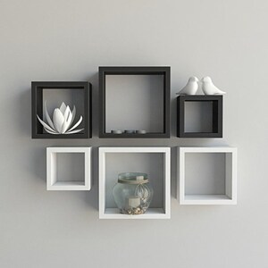 Wooden Square Walls Mounted Shelf Rack Decorative Wall Shelves - Etsy