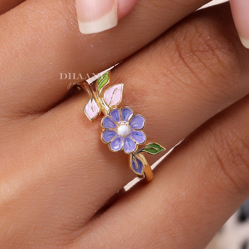 Enamel Ring - Etsy
