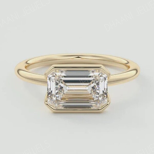 Horizontal Oval Engagement Ring - Etsy