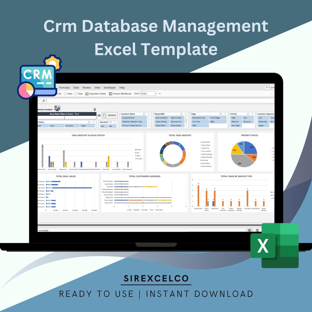 Dynamic CRM Excel Template | All-in-one CRM Software Solution ...