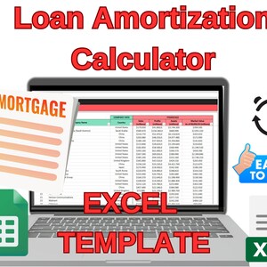 Loan Amortization Calculator Excel Template, Amortization Schedule File ...
