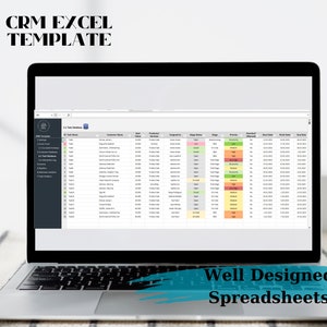 CRM Excel Template, Customer Relationship Management Database Sheet ...