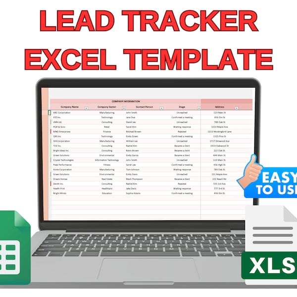 Printable Lead Tracker - Etsy