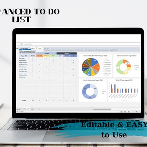 Advanced to Do List Excel Template | Digital Daily Planner | Printable ...