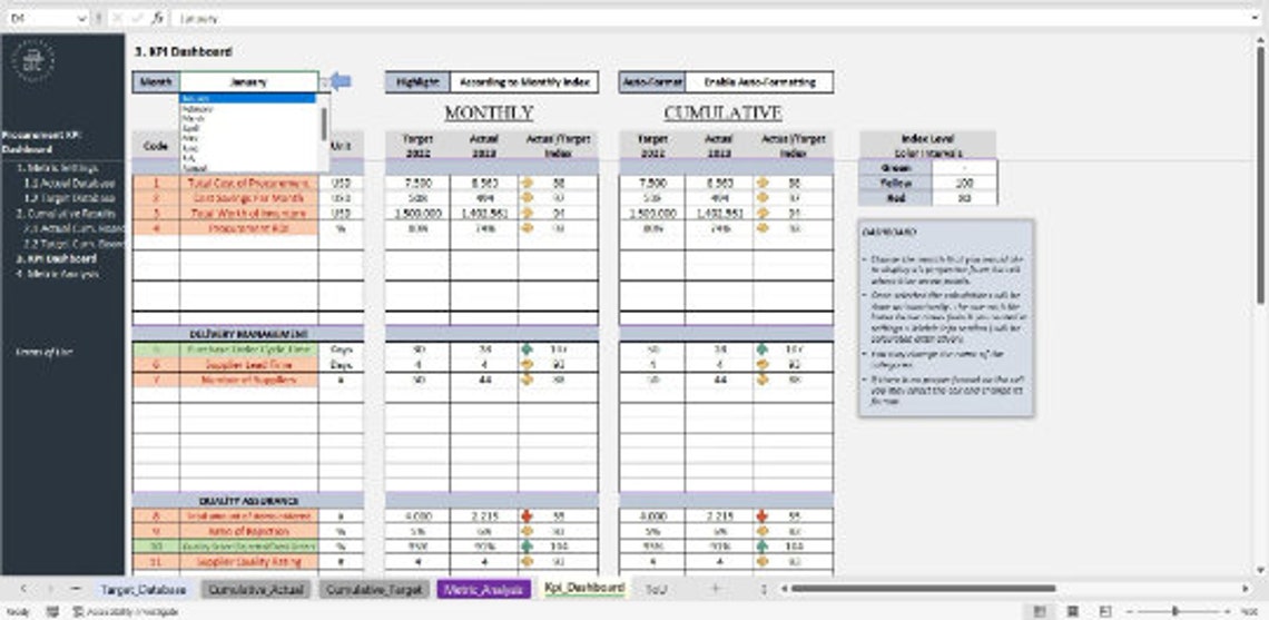 Risk Management Dashboard Excel Template, Excel Risk Metrics Report ...