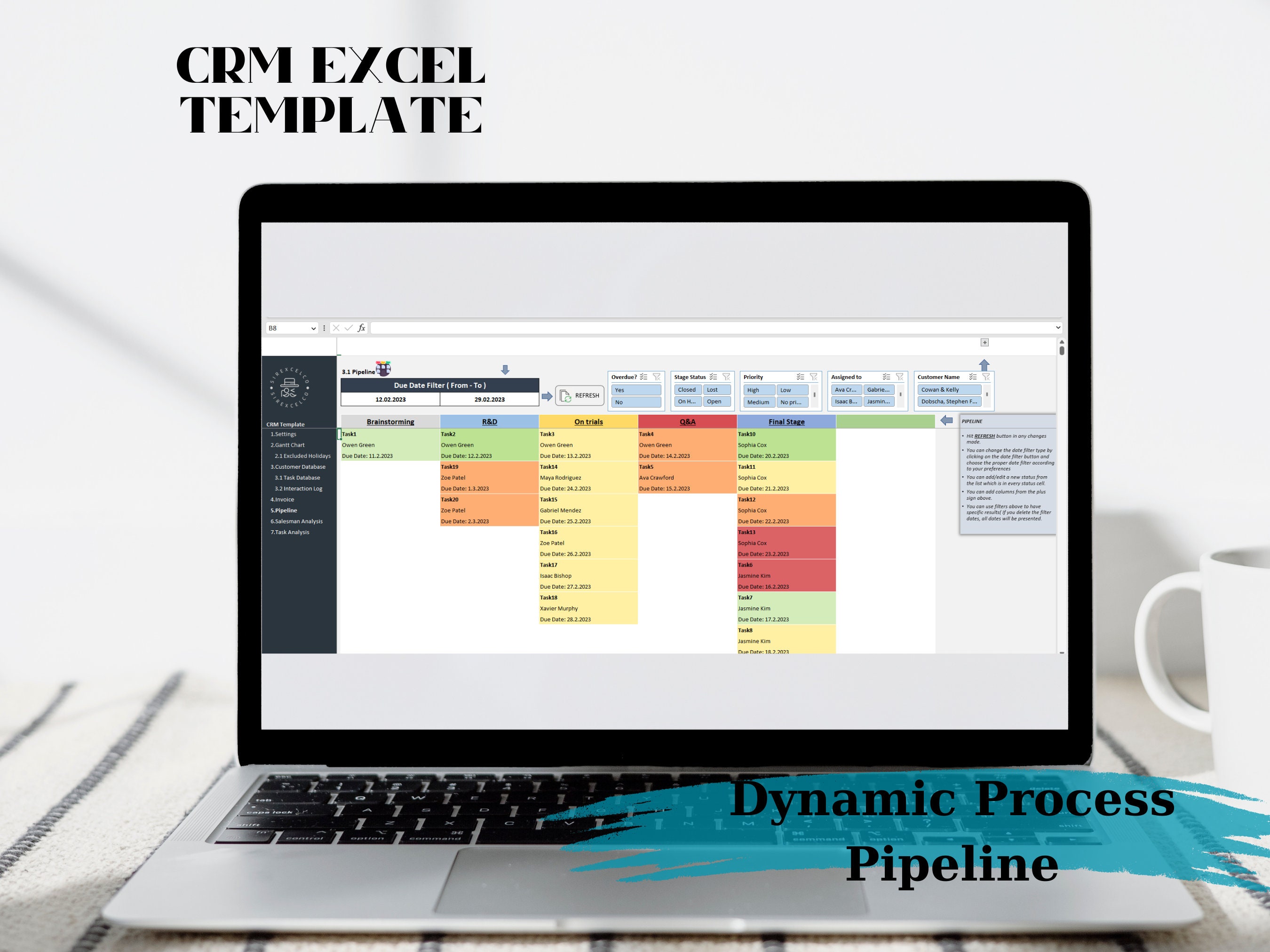 Dynamic CRM Excel Template | All-in-one CRM Software Solution ...