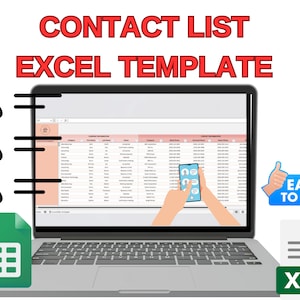 Contact List Tracker Excel Template | Easily Save and Organize Your ...