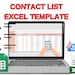 Contact List Tracker Excel Template | Easily Save and Organize Your ...