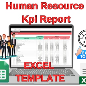 HR KPI Dashboard Excel Template Human Resource Excel Kpi - Etsy UK