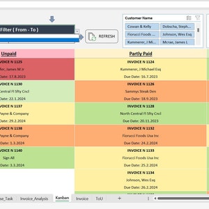 Advanced Invoice Tracker Excel Template,invoice Tracking Spreadsheet ...