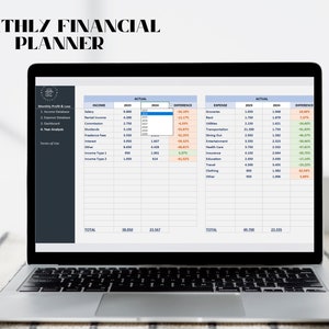 Yearly Financial Planner Excel Template | Dynamic Income & Expense ...