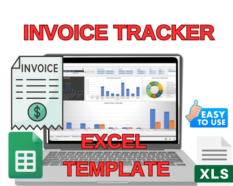 Advanced Invoice Tracker Excel Template,invoice Tracking Spreadsheet ...