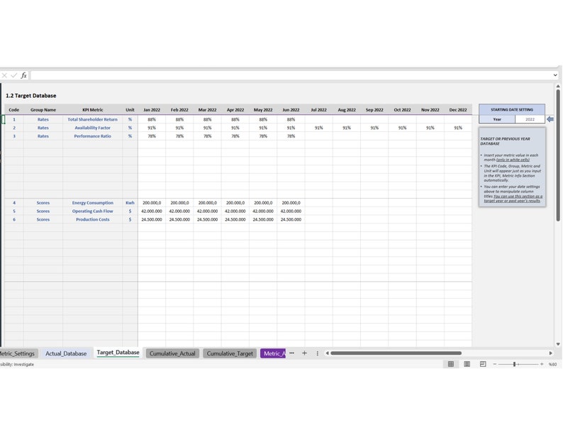 Energy Management KPI Dashboard Excel Template | Track & Analyze Energy ...