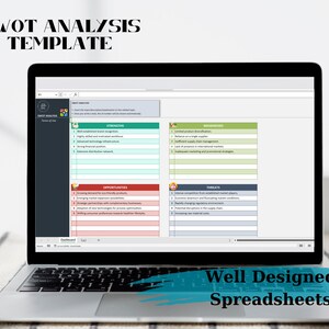 SWOT Analysis Excel Template, Strengths Worksheet, Concept Analysis ...