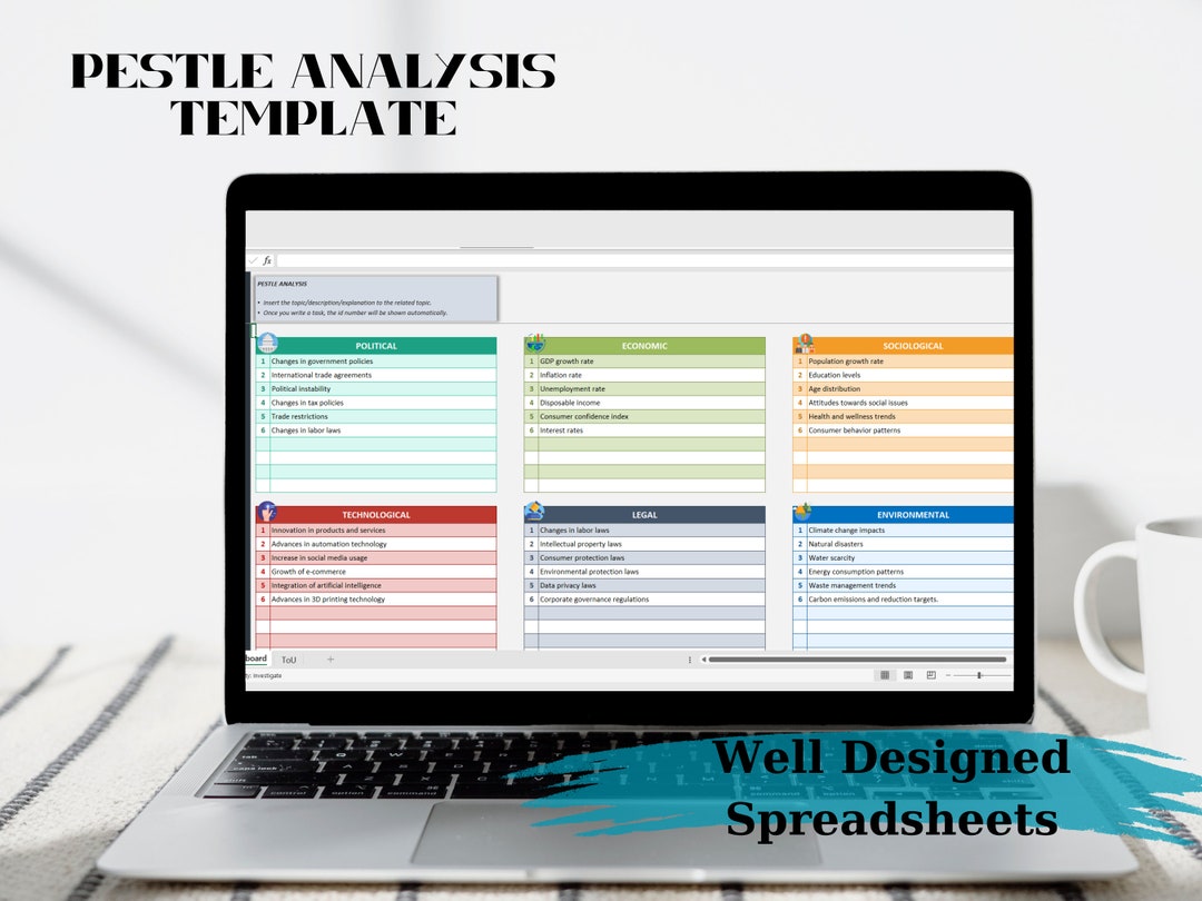 Pestle Analysis Template Excel Template Business Tool Project Planner ...