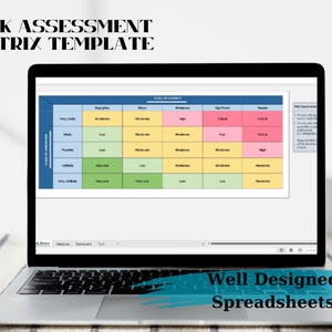 Risk Assessment Matrix Template, Matrix Digital Excel Templates, Risk ...