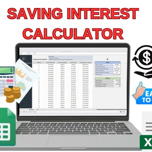 Dynamic Deposit Interest Calculator Excel Template | Easy-to-use Simple ...