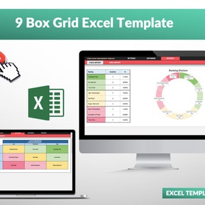 9 Box Grid Dashboard Excel Template | Employee Performance Potential ...