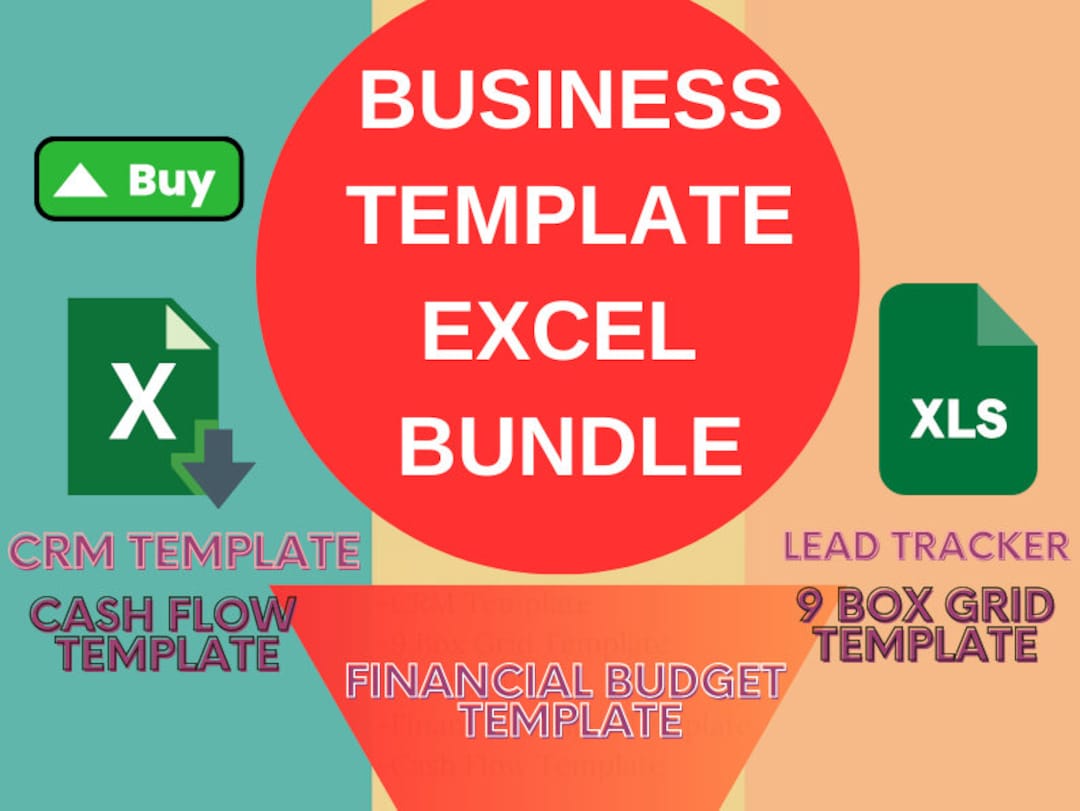 Small Business Excel Templates Bundle, CRM Google Sheet, 9 Box Grid ...