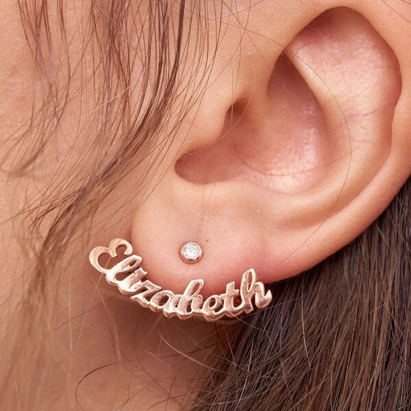 Name Earrings - Etsy
